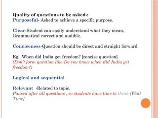 skill of questioning Teaching Practice Skill | PPTX