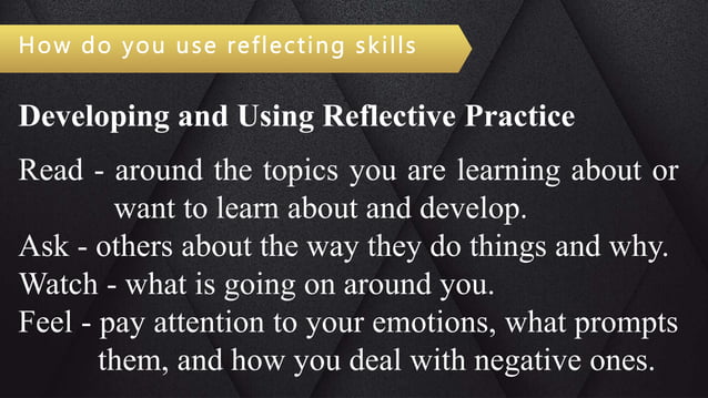 skill of reflection.pptx | Educational Assessment | Education