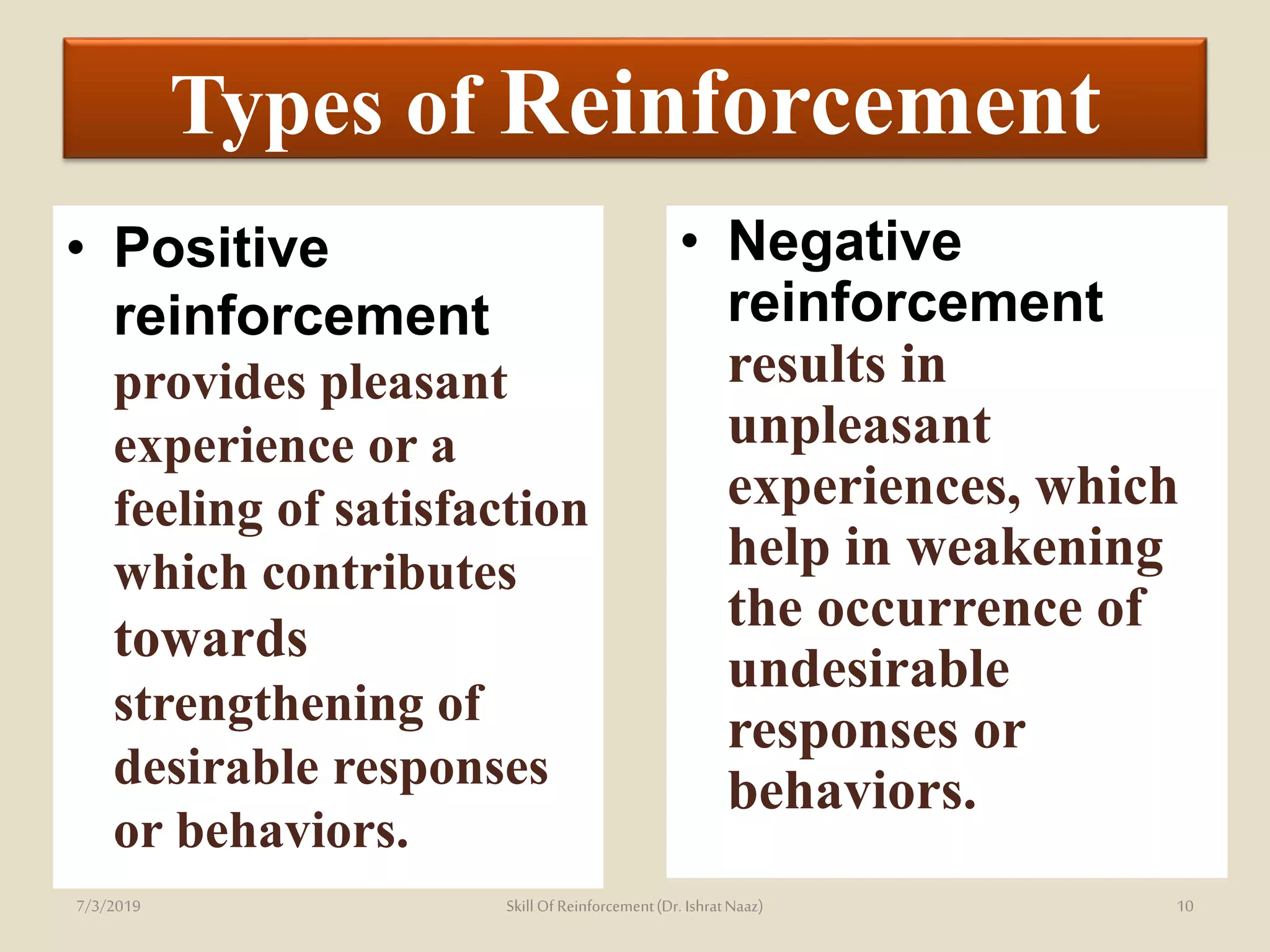 Skill of reinforcement | PPTX