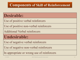 Skill of reinforcement | PPTX