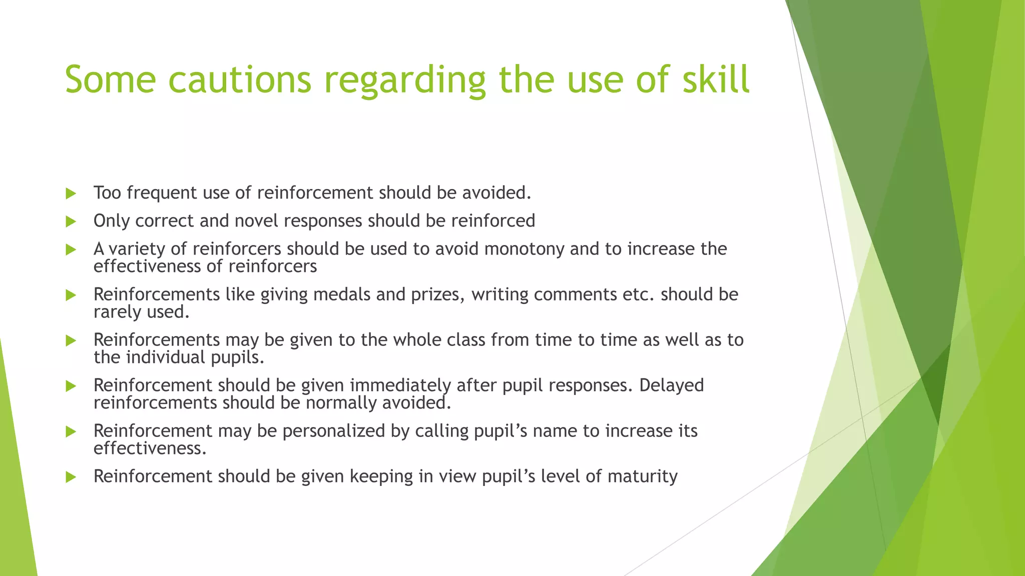 Skill of Reinforcement | PPTX