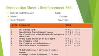 Skill of Reinforcement | PPTX