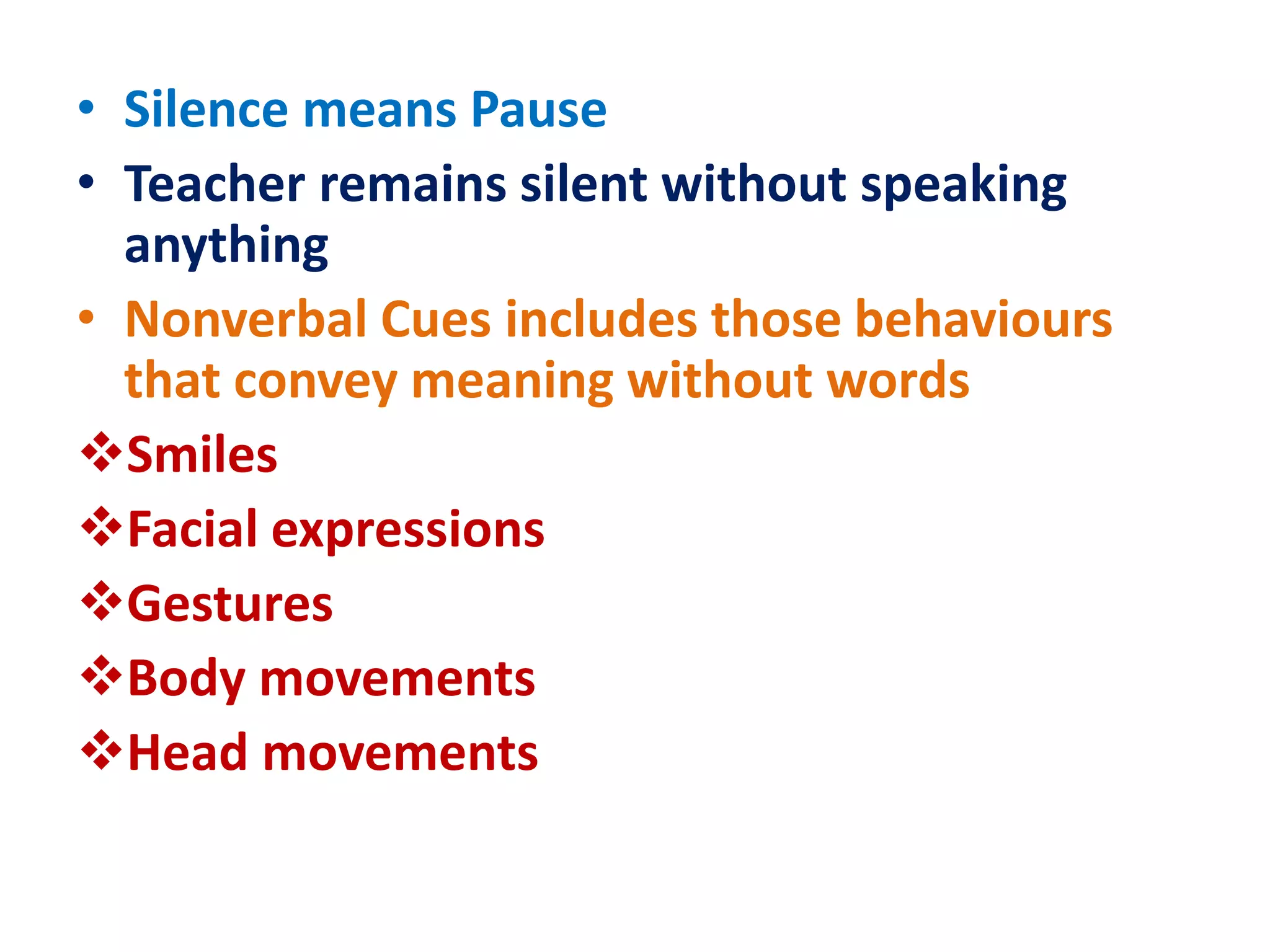 Skill of silence and non verbal cues | PPTX