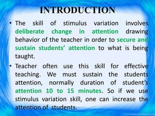 Skill of stimulus variation | PPTX