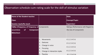Skill of stimulus variation | PPTX