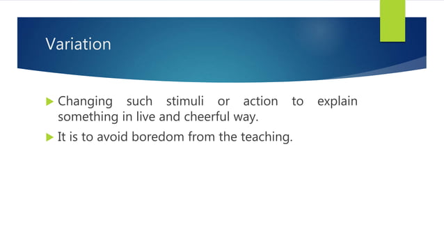 Skill of Stimulus Variation | PPTX | Education