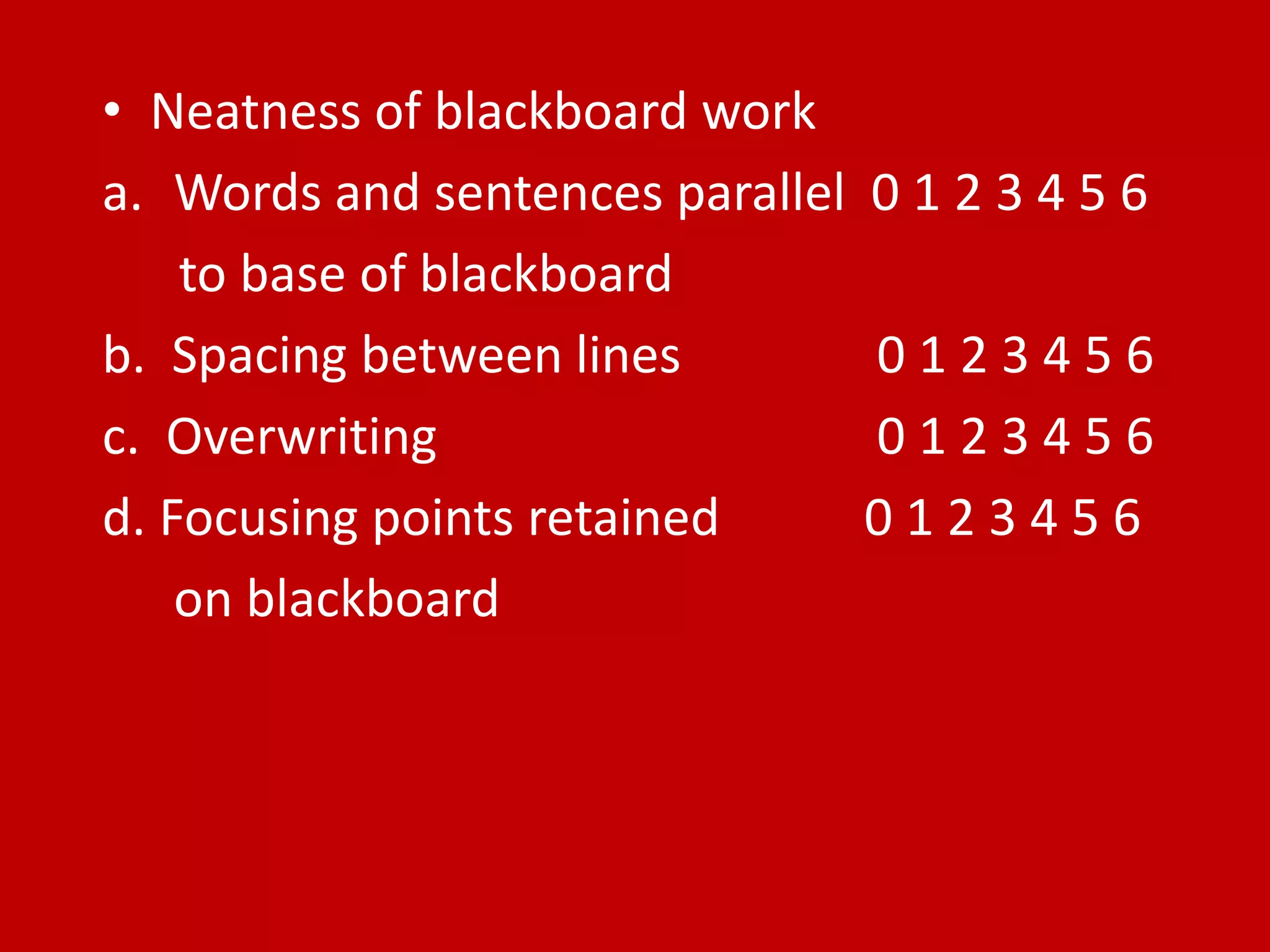 Skill of using black board | PPTX