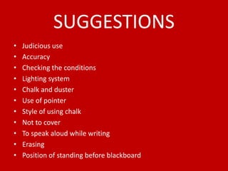 Skill of using black board | PPTX