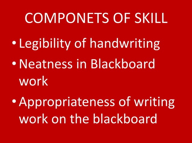 Skill of using black board | PPTX