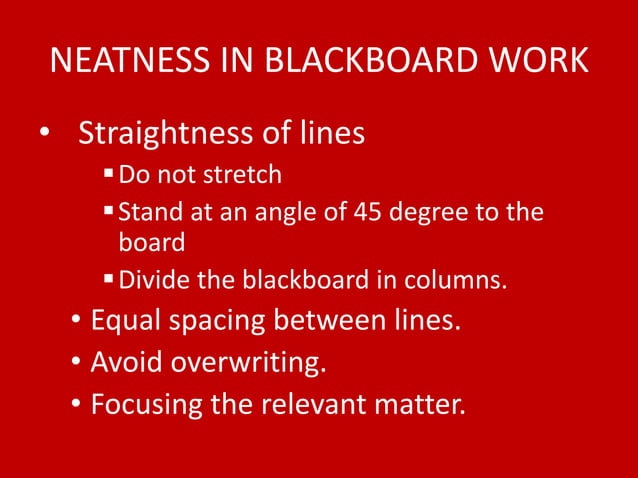 Skill of using black board | PPTX