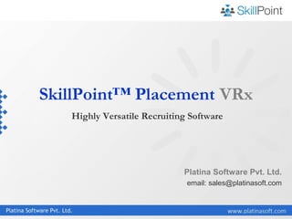 SkillPoint™ VRx Recruiting Software | PPT