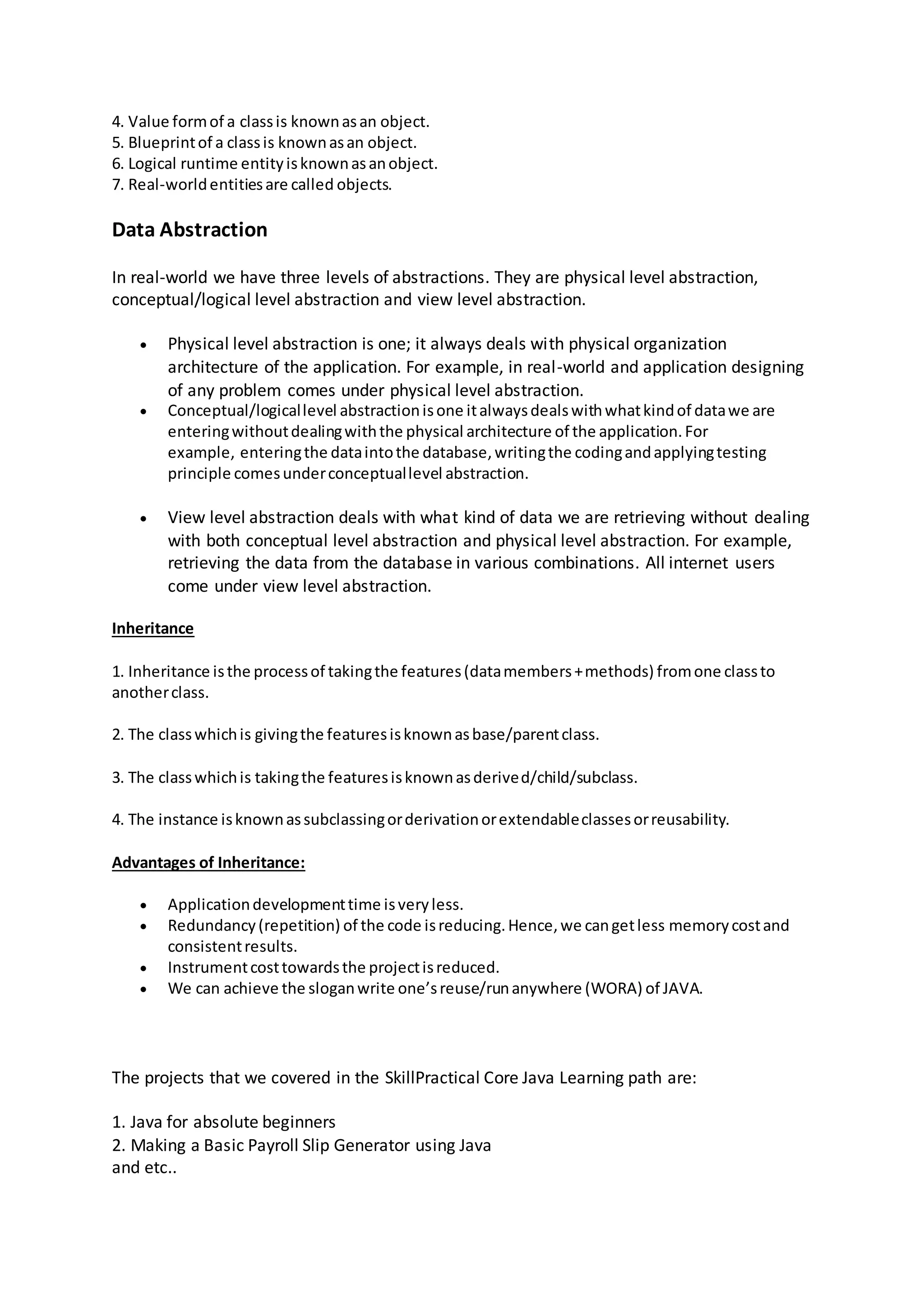Core Java Learning Path Docx