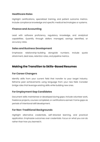 Skills-Based Resume 2025: How to Write One That Gets You Hired | PDF