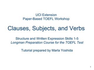 Skills 1 5 one clause | PPTX