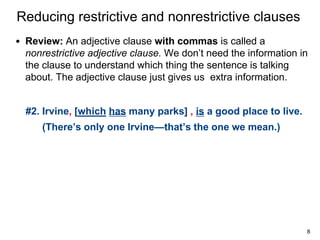 Skills 13 14 reduced clauses | PPTX