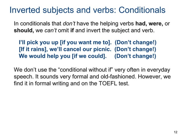 Skills 15 19 inverted subjects and verbs | PPTX