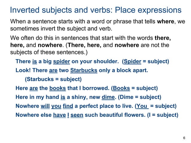 Skills 15 19 inverted subjects and verbs | PPTX