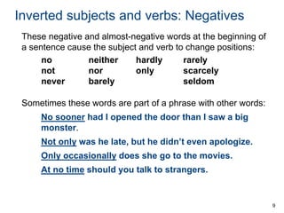 Skills 15 19 inverted subjects and verbs | PPTX