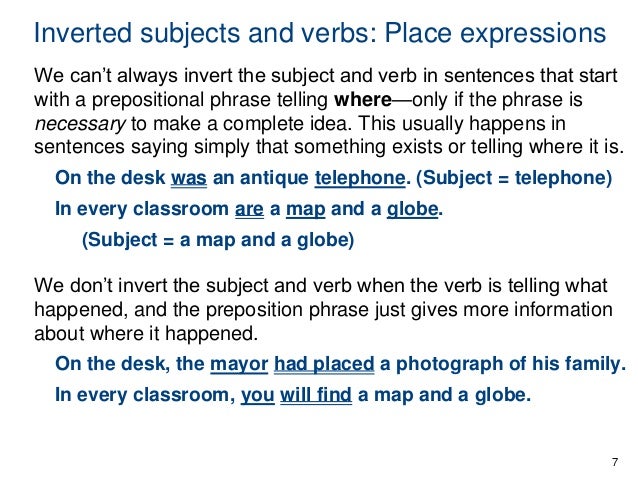 Skills 15 19 inverted subjects and verbs