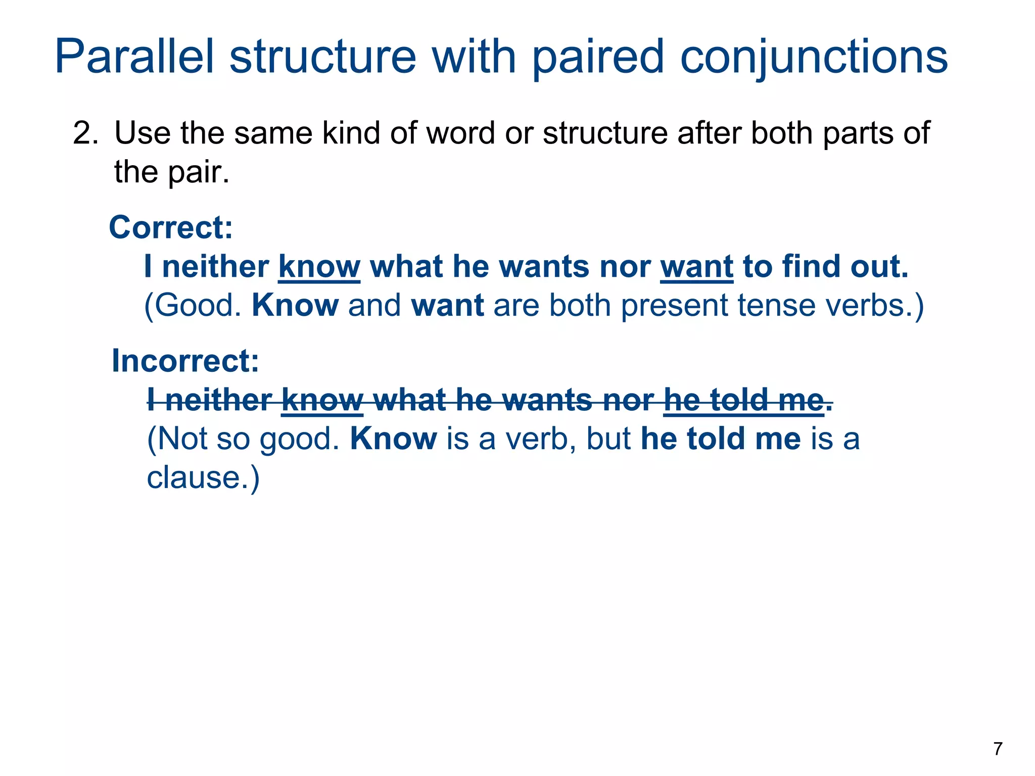 Skills 24 26 parallel structure | PPTX