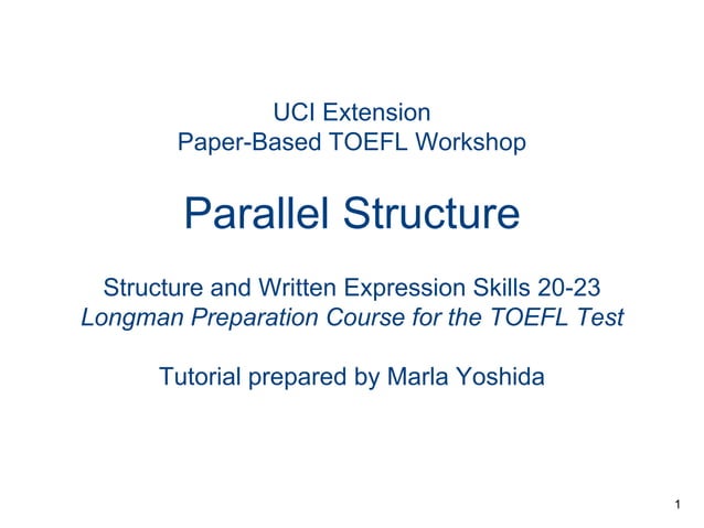 Skills 24 26 parallel structure | PPTX