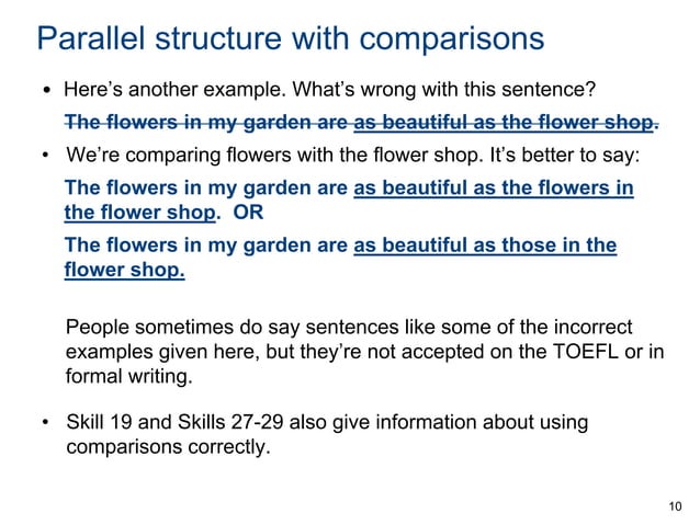 Skills 24 26 parallel structure | PPTX