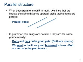 Skills 24 26 parallel structure | PPTX