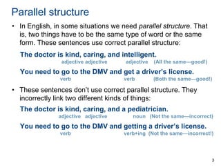 Skills 24 26 parallel structure | PPTX