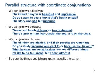 Skills 24 26 parallel structure | PPTX