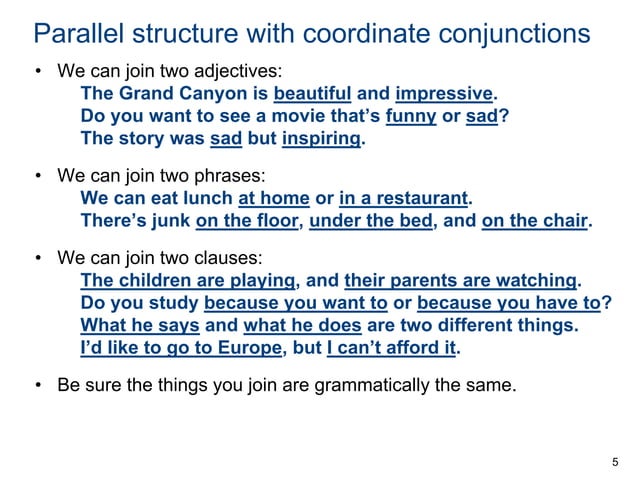 Skills 24 26 parallel structure | PPTX
