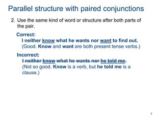 Skills 24 26 parallel structure | PPTX