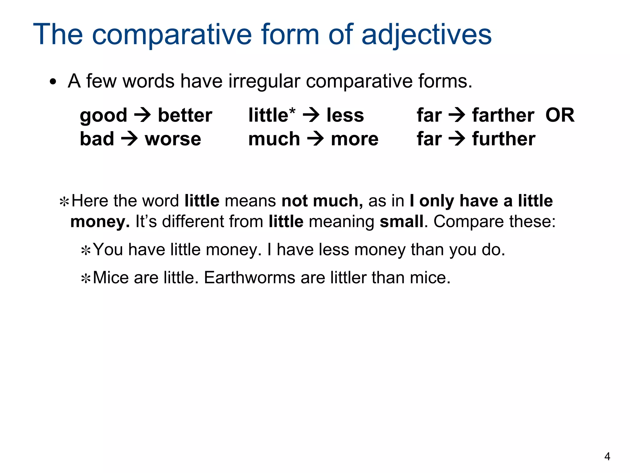 Skills 27 29 comparative and superlatives | PPTX