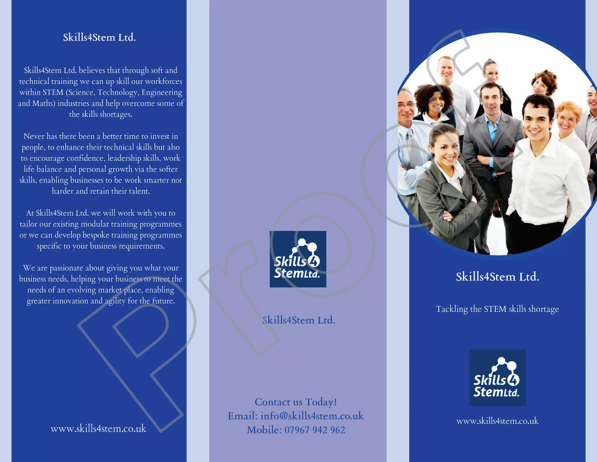 Skills4Stem Ltd. 2014 leaflet | PPT