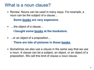 Noun Clause Examples