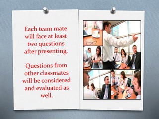 Final presentation requirements. | PPTX