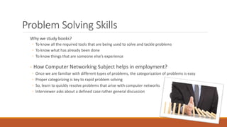 Skills of a computer network student | PPTX | IT and Internet Support ...