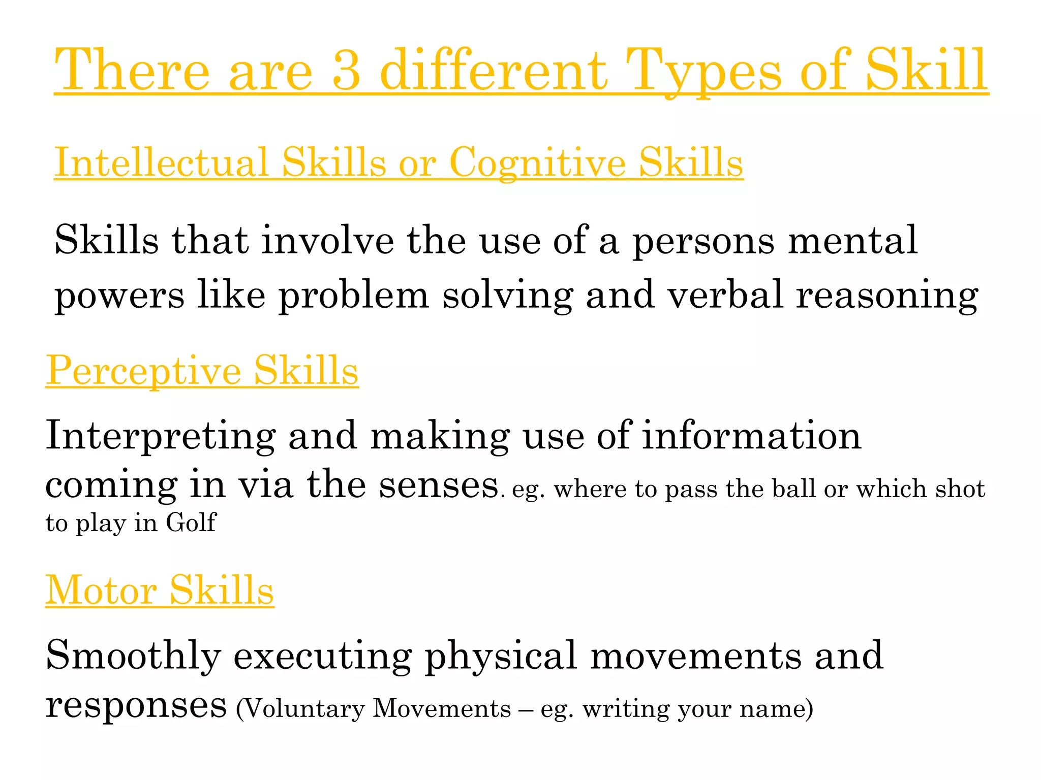 Skills and abilities and skill classification | PPT