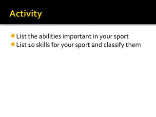 Skills and abilities and skill classification | PPT
