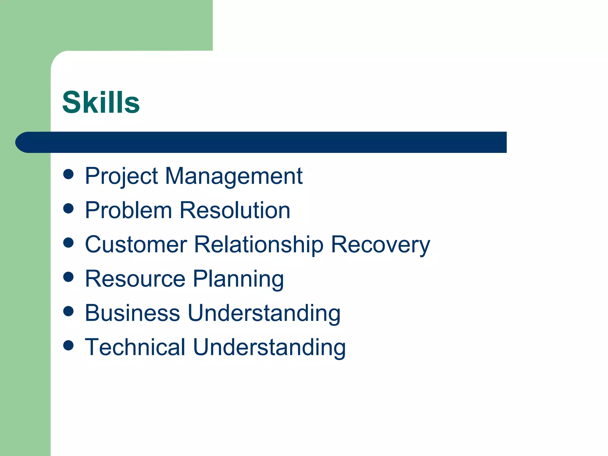Skills and Experience | PPT