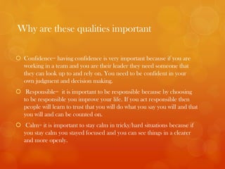 Skills and qualities in command and control | PPTX