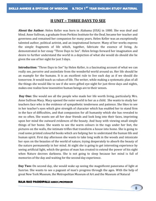 SKILLS ANNEXE & EPITOME OF WISDOM - B.TECH 1ST YEAR ENGLISH STUDY ...