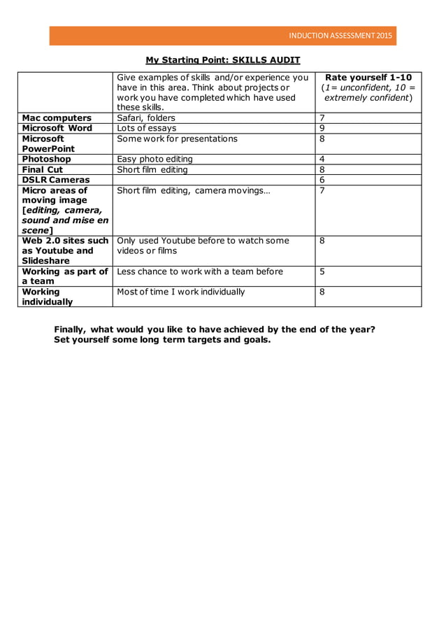 Skill Audit | PDF