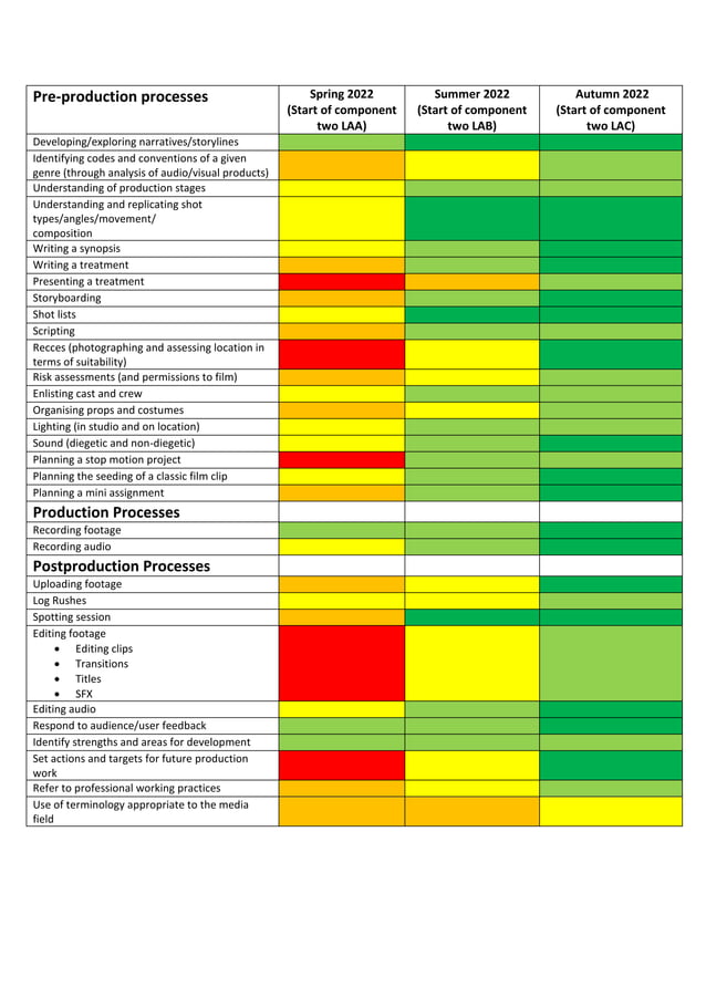 Skills Audit | DOCX | Video Production | Content Production