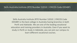 Skills australia institute power point | PPT