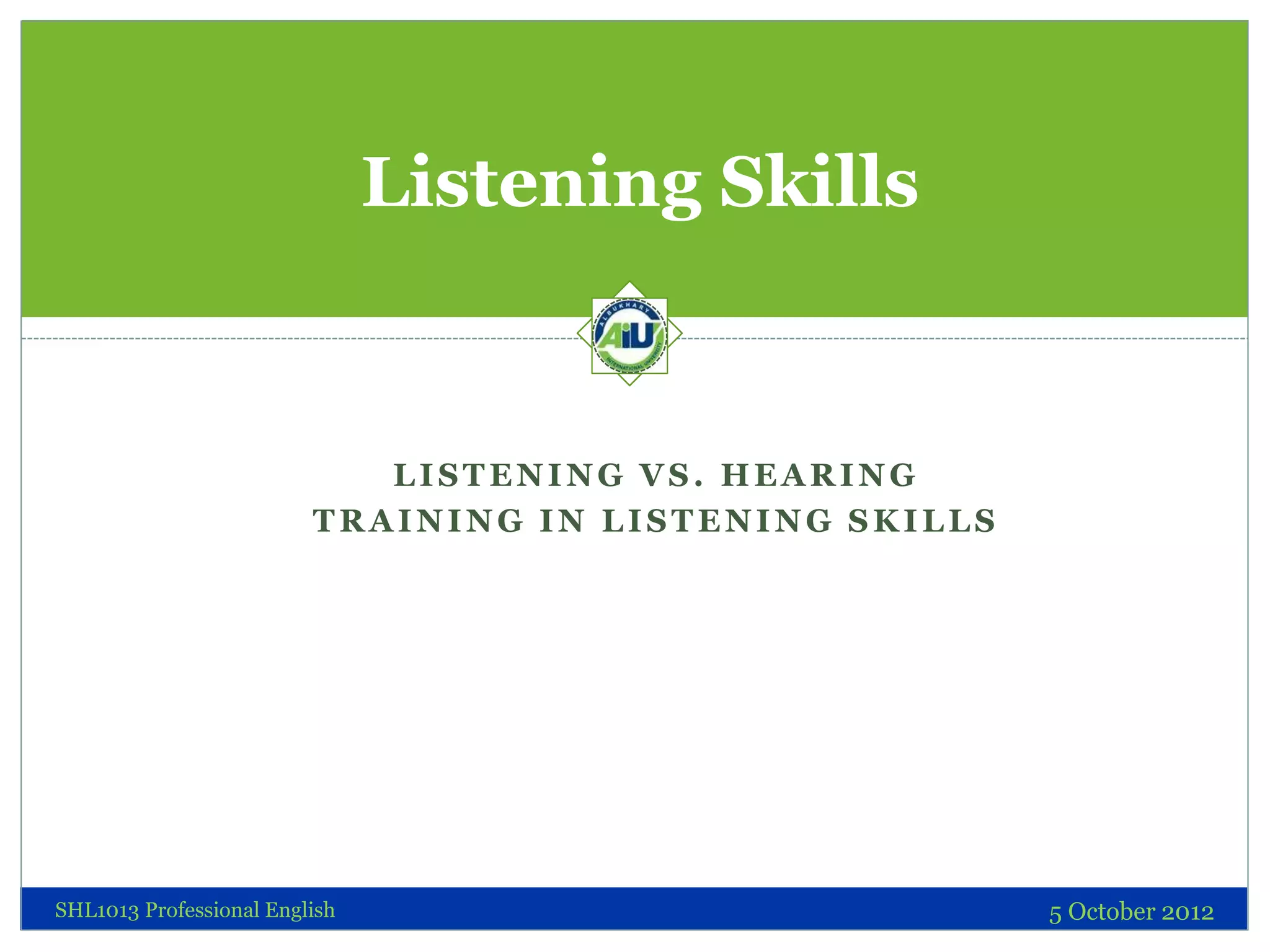 Decoding Skills - Listening | PDF