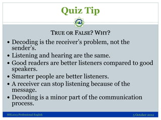 Decoding Skills - Listening | PPT