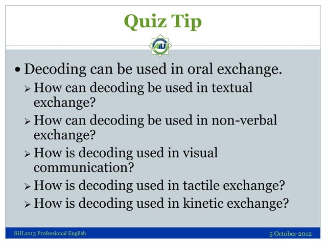 Decoding Skills - Listening | PPT