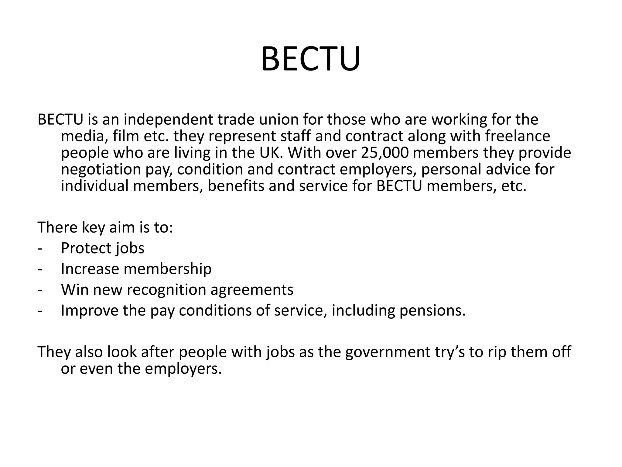Skillset and bectu | PPTX | Business | Business and Finance