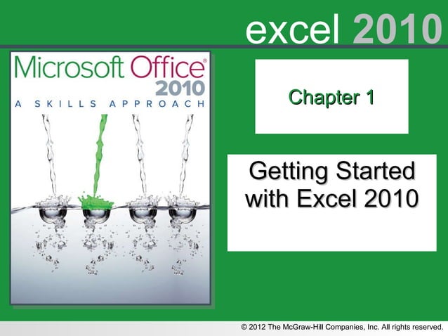 Excel Chapter 1 | PPT | Desktop Publishing | Computer Software and Applications