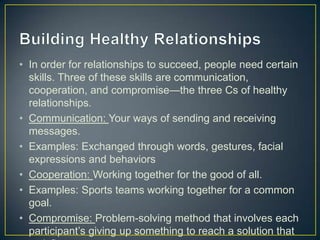 Skills for a healthy relationship | PPTX